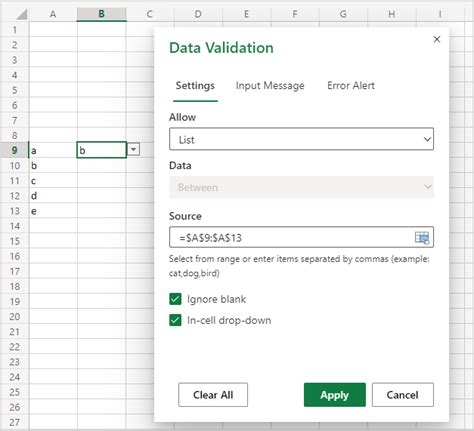 Data Validation Allow List The Formula You Entered Is Not Valid Excel Online For