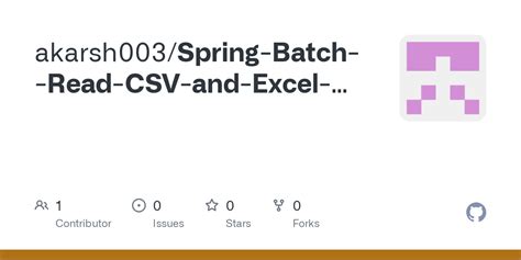 spring batch read csv and excel files src main resources application