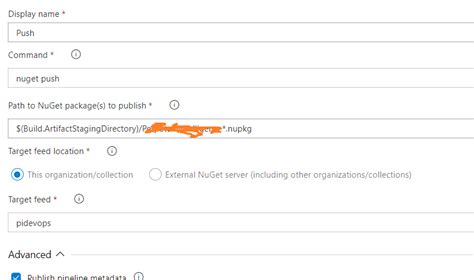 The Azure Pipeline Push Task Is Publishing The Standard Microsoft Nuget