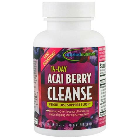 Applied Nutrition Acai Berry Cleanse Detox Pills Colon Ginger Weight