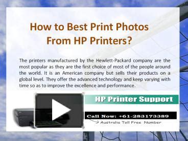 Ppt How To Good Print Photos From Hp Printers Powerpoint Presentation Free To Download Id