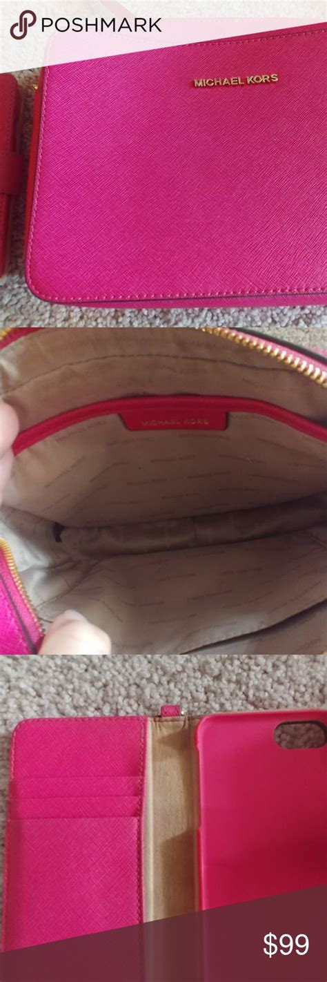 Michael Kors Hot Pink Crossbody And Iphone Wallet