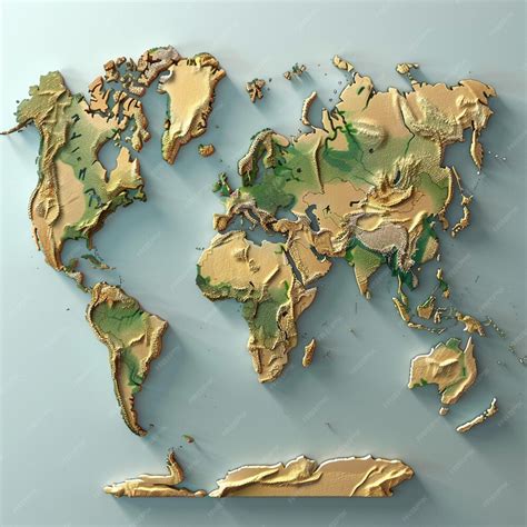 3d Vector World Map Premium Ai Generated Image