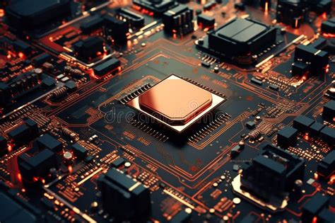 A Powerful Computer Processor Or Chip On A Motherboard Modern