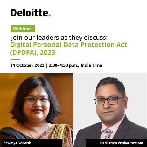 Deloitte On Linkedin Riskadvisory Dpdpact2023 Webinar Dataprivacy Digitalgovernance…