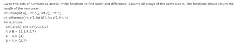 Solved Given Two Sets Of Numbers As Arrays Write Functions Chegg Com