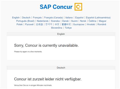 Concur Is Downagain Sap Concur Community