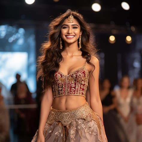 Premium Photo A Model Walking Down The Runway Fashion Photography