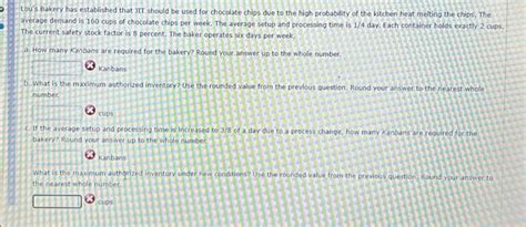 Solved Lou S Bakery Has Established That JIT Should Be Used Chegg