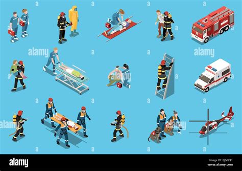 Rescue Paramedics Ambulance Fire Stock Vector Images Alamy