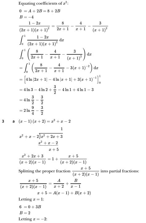 9709 P3 Further Calculus Exercise 5 Worked Solutions Maths With David