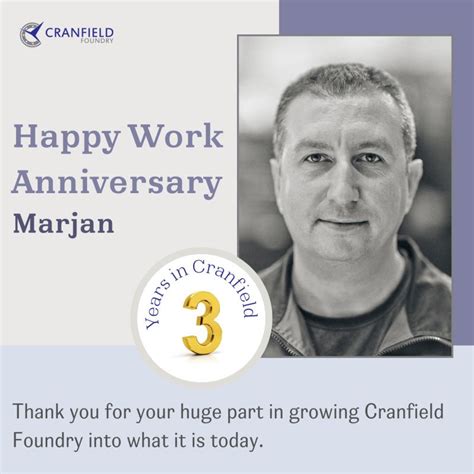 Cranfield Foundry On Linkedin Workanniversary Career Employeecare Foundry Foundries