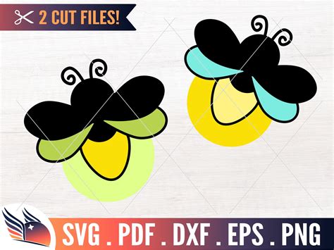 Lightning Bug Svg Firefly Clipart Moon Bug Png Cute Insect Image Layered Cut File Cricut
