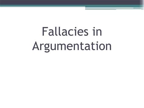 PPT Fallacies In Argumentation PowerPoint Presentation Free Download ID