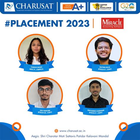 Charusat On Linkedin Charusat University Placements Career Job