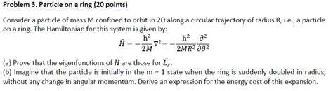 Problem Particle On A Ring Points Consider A Chegg
