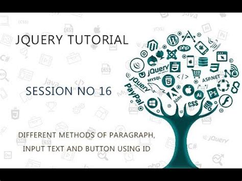 JQUERY TUTORIAL FOR BEGINNERS DIFFERENT METHODS OF PARAGRAPH INPUT TEXT AND BUTTON USING ID