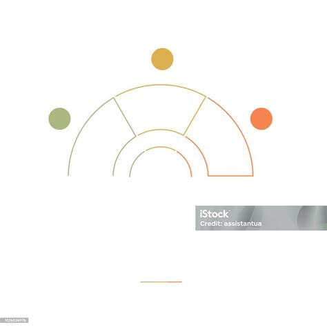다채로운 원형 차트 반원입니다 흰색 바탕에 3 순위에 대 한 텍스트 영역 Infographic 템플릿 0명에 대한 스톡 벡터 아트 및 기타 이미지 Istock