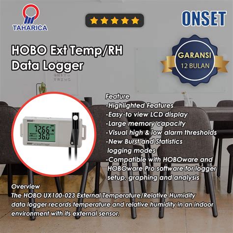 Hobo External Temp Rh Data Logger Alat Uji