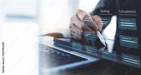 Project Management Agile Software Technology Development Developer Using Kanban Board