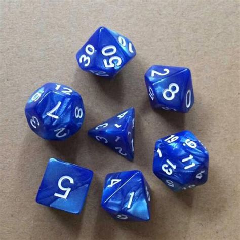 7 Pcs Multi Sided Dice Mathematical Games Sg