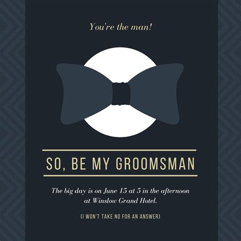 Groomsmen Invite Customizable Template Instant Download