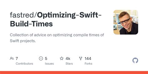 Github Fastredoptimizing Swift Build Times Collection Of Advice On Optimizing Compile Times