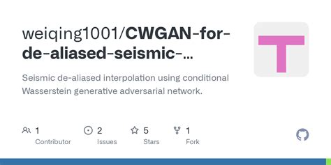 GitHub Weiqing CWGAN For De Aliased Seismic Interpolation Seismic De Aliased
