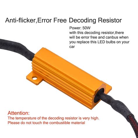 Canbus Resistors Error Free H7 Error Canceller For Holden VF 2 PCS