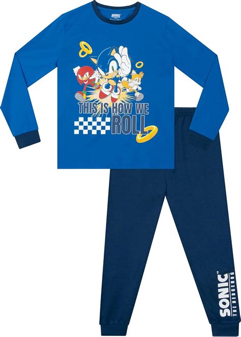 Sonic The Hedgehog Pyjamas Boys Pjs Knuckles Tails And Sonic Boys