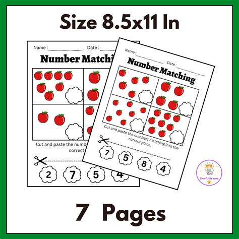 Numbers Matching Worksheets Number Recognition 1 10 Made By Teachers
