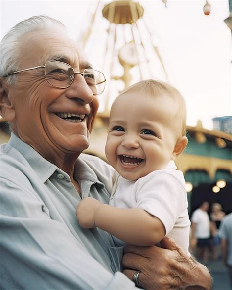 Premium Ai Image Grandfather And Grandson Together And Happy Ai