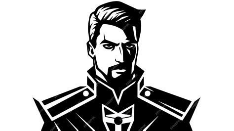 Commander Flat Vector Black Icon Premium Ai Generated Vector