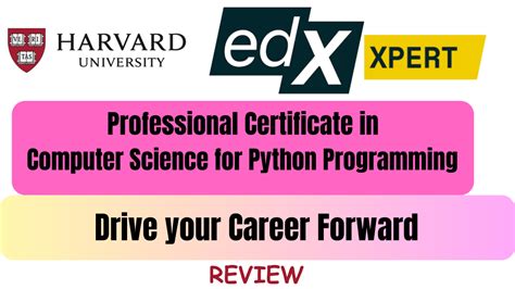 harvardx professional certificate in computer science for python
