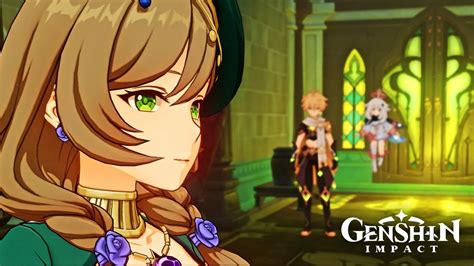 Aether Meet Lisa In Sumeru Genshin Impact Youtube