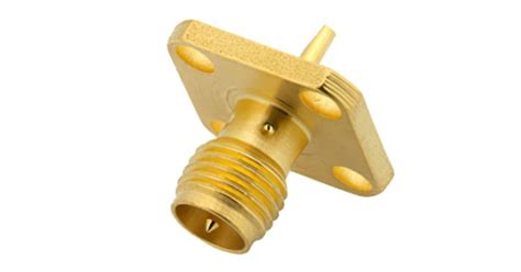Rp Sma Female Connector Solder Attachment Hole Flange Mount Solder Cup Terminal Inch