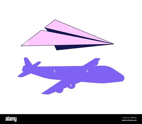 Plane Shadow Flat Line Color Isolated Vector Object Stock Vector Image And Art Alamy