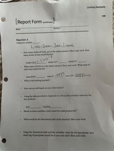 How Many Moles Of Cacl2 Are In The Initial