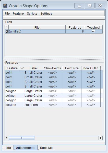 Using The Shape Layer Jmars Java Mission Planning And Analysis For