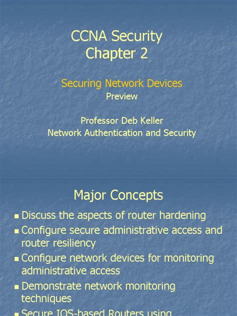 Configuring Network Device Security Through Router Hardening Privilege Levels Logging And