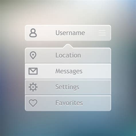 Premium Vector Dropdown Menu