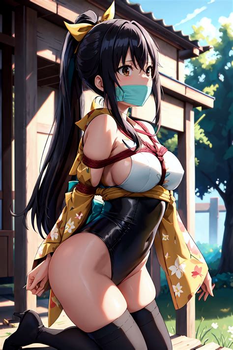 Rule 34 1girls Ai Generated Bondage Edens Zero Gag Homura Kogetsu Rope Solo Tagme Artist