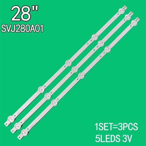 Подсветка для TV SVJ280A01 REV3 5LED 130402 DEXP 28A3000, H28B7100C ...