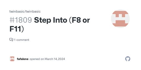 Step Into F8 Or F11 Issue 1809 Twinbasic Twinbasic GitHub