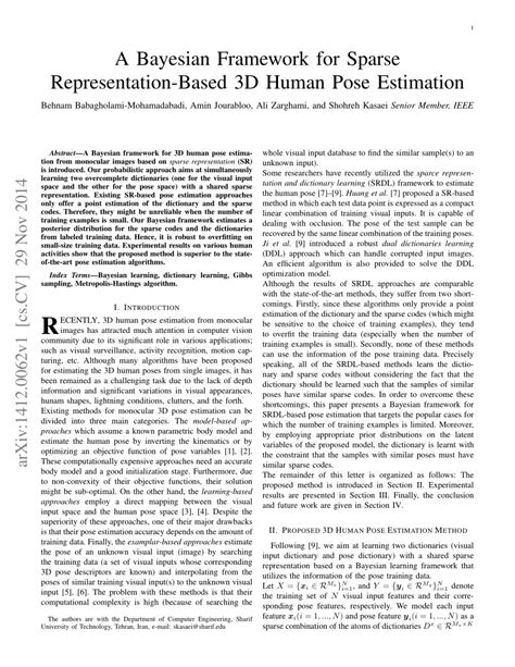 Download Pdf A Bayesian Framework For Sparse Representation Based 3 D