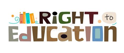 Right To Education Vector Illustration Slogan World Literacy Day