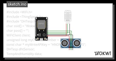 Writing TEMP HUMI DIST Wokwi ESP32 STM32 Arduino Simulator
