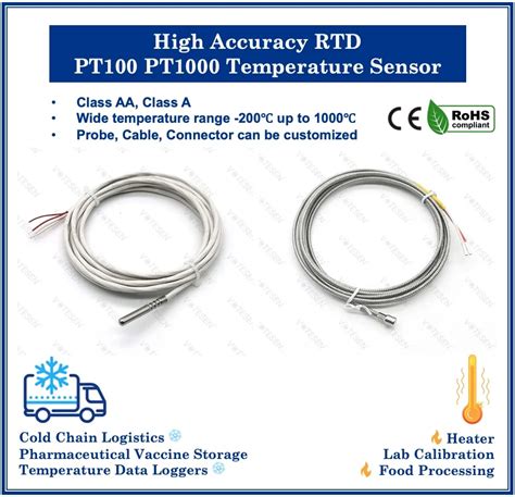 High Accuracy Pt100 Pt1000 Temperature Sensor For Cold Chain Buy High Precision Rtd
