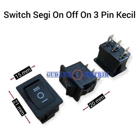 Jual Switch Saklar Tombol On Off On Segi Kecil Pin A Vac Shopee Indonesia
