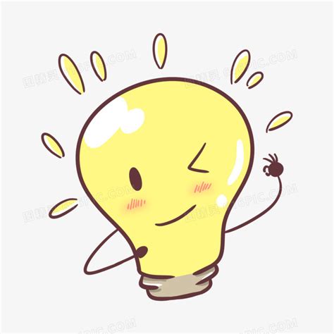 卡通手绘可爱拟人小灯泡元素图片免费下载png素材编号vj9irlle5图精灵